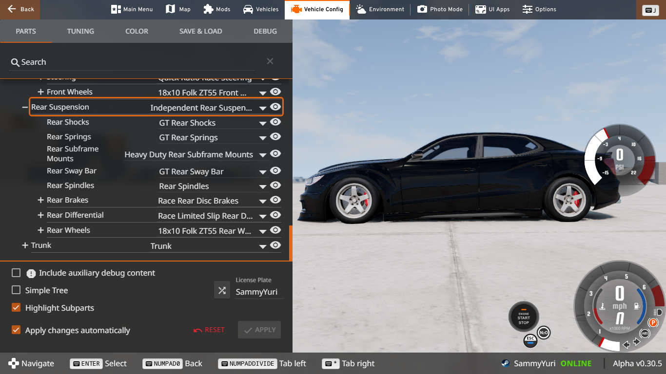 how do i lower my front or rear suspension if it looks like this? | BeamNG