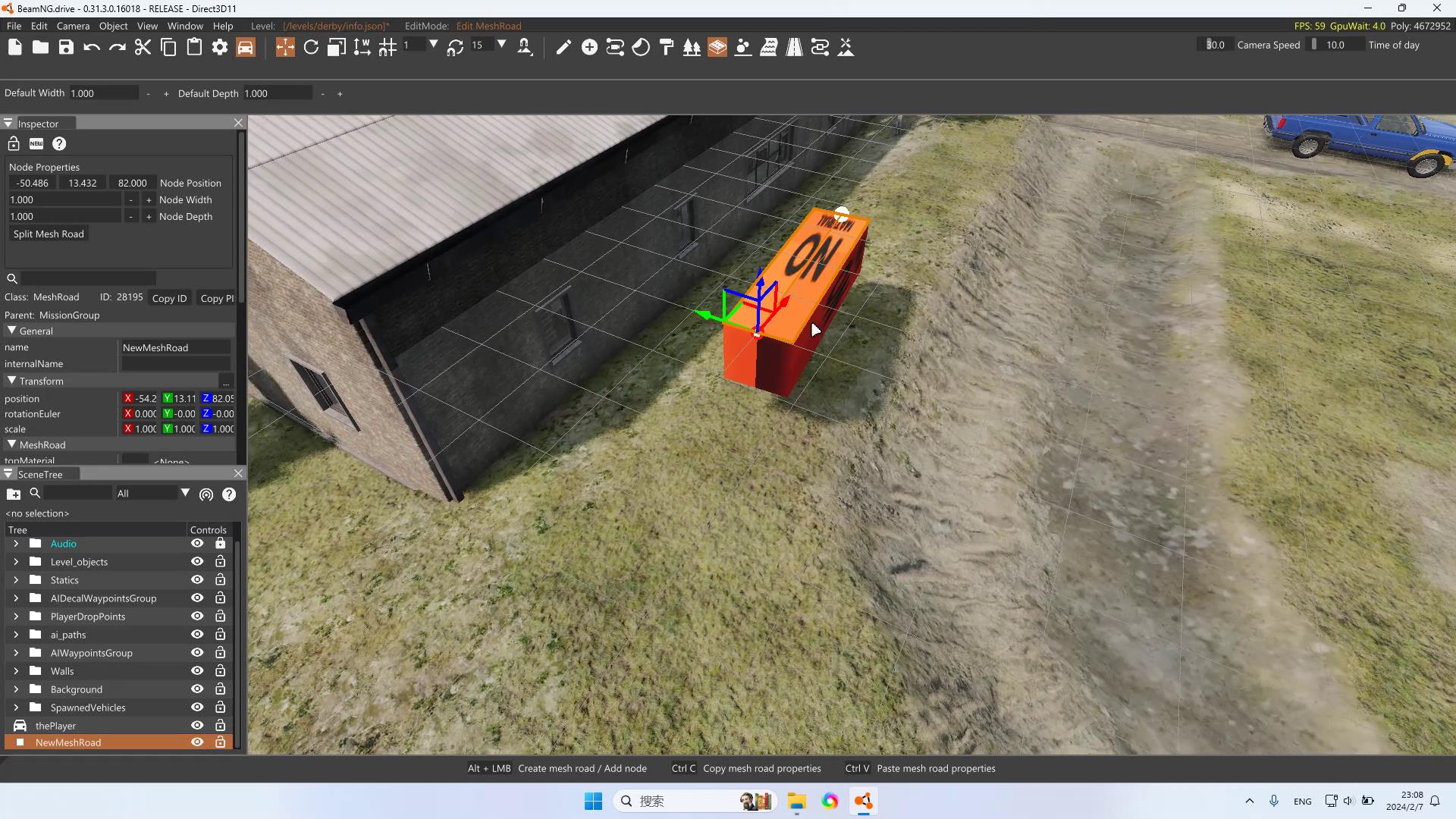 Solved - Meshroad nodes floating above terrain and .dae objects | BeamNG