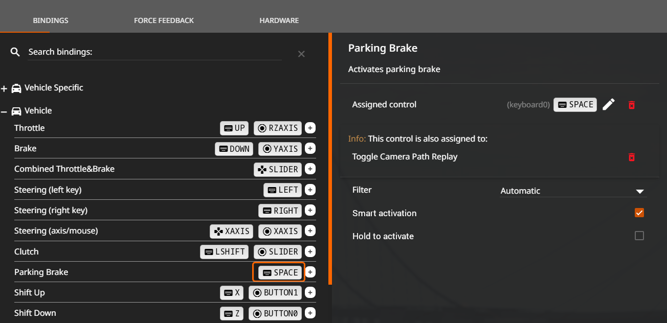 Control Settings Improvements | BeamNG